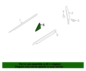 8V4-837-637-A-5FQ - Corner Trim 2016-2018 Audi A3 Sportback e-tron ...