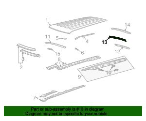 15957686 - OEM GM Upper Rail Reinforcement | GMPartsCenter.net | GM ...