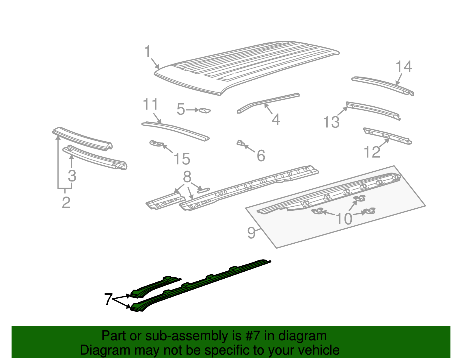 2003-2025 GM Outer Rail 86579876 GM | GMPartsDirect.com