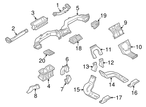 2015-2019 Lincoln MKC Duct Assembly Air Conditioner EJ7Z-19E630-A | OEM Parts Online
