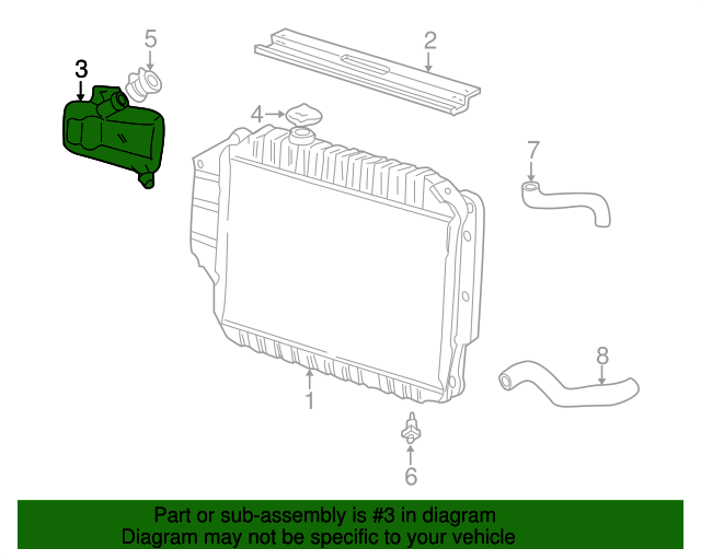 1997-2007 Ford Reservoir Tank 4C2Z-8A080-BC | Varsity Ford