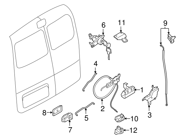 2015-2018 Chevrolet City Express Rear Door Latch Cover 19316981 ...