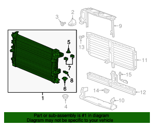 2018-2025 GM (Replaces 84448454) Radiator 87830396 GM | GMPartsDirect.com