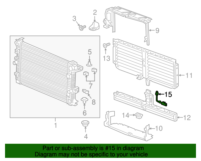 2018-2024 GM Radiator Shutter Wiring Harness 84764439 GM ...