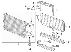 2018-2024 GM Radiator Shutter Assembly 84614525 GM | GMPartsDirect.com