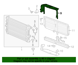 2018-2024 GMC Terrain Upper Radiator Air Baffle 84618991 GM ...