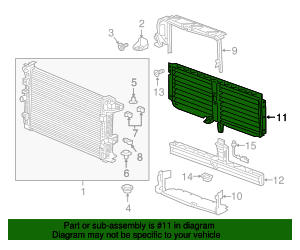 2018-2024 GM (Replaces 84460245) Front Bumper Shutter 85052433 GM ...