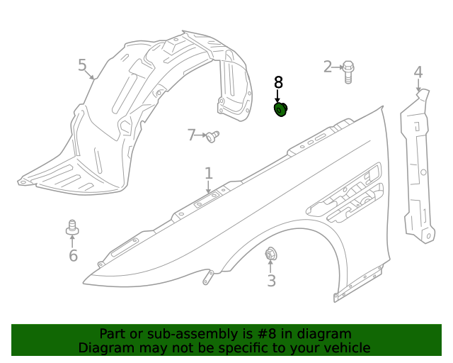 2017-2024 Hyundai Wheelhouse Liner Nut 84145-26001 | OEM Parts Online