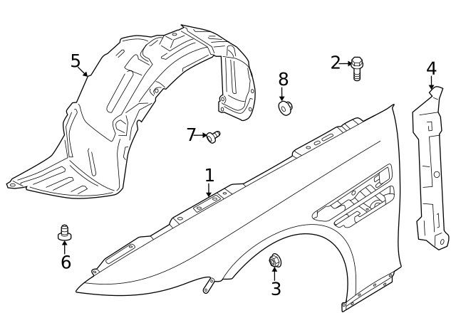 2021-2023 Genesis G80 Panel Assembly Fender Right-hand 66320-T1000 ...