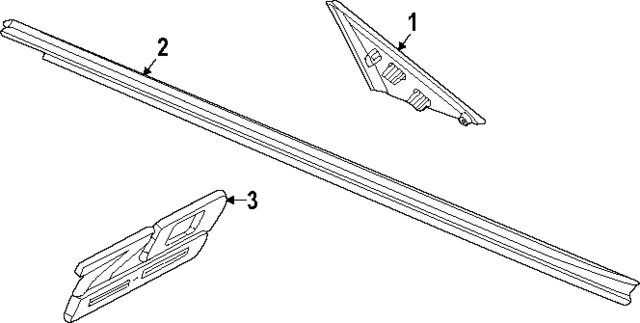 2021-2025 Chevrolet Corvette Front Passenger Side Door Window Belt ...