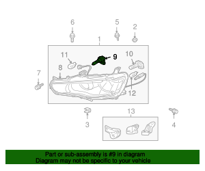 2007-2022 Mitsubishi High Beam Bulb MS820959 | OEM Parts Online