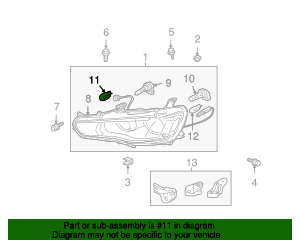2003-2024 Mitsubishi Signal Lamp Bulb MS820050 | Mitsubishi Parts Warehouse