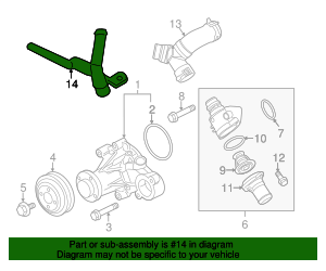 2011-2021 Ford OEM NEW 2011-2020 Ford Mustang F-150 Engine Coolant Pipe ...