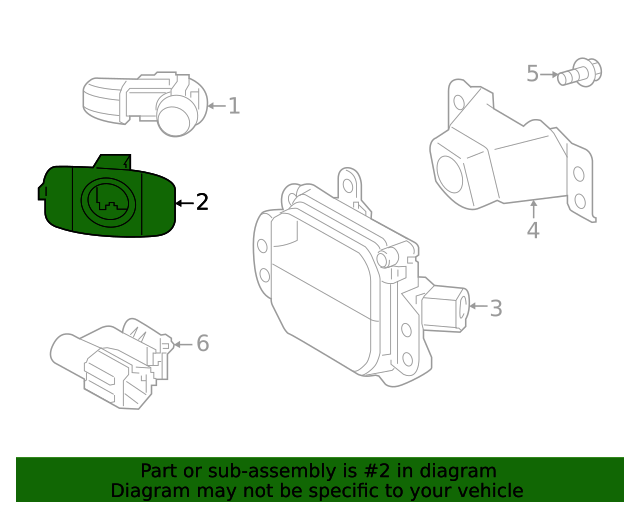 89348-0E550 - Park Sensor Retainer - 2021-2024 Toyota | OEM Genuine ...