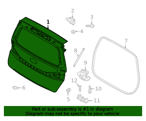 2020-2022 Kia Soul Lift Gate 72800-K0001 | Kia Automotive Parts