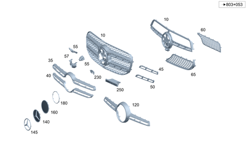 Radiator Grill for 2022 Mercedes-Benz GLE 450 | Mercedes-Benz USA Parts