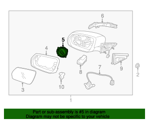 2015-2020 Hyundai Mirror Motor 87612-B1500 | QuirkParts