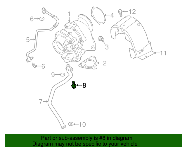 Genuine OEM Oil Return Tube Bolt Part# LR073686 Fits 2018-2019 Land ...