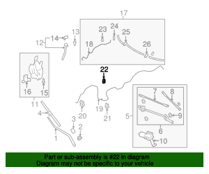 2008-2020 Infiniti Washer Hose Retainer Clip 28945-AQ010 | Faulkner ...