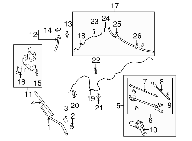 2008-2017 Infiniti Washer Reservoir 28910-1BA0A | INFINITI