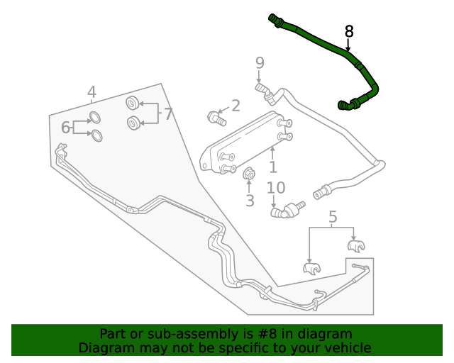 2017-2020 Ford Engine Coolant Hose HC3Z-7G071-A | QuirkParts