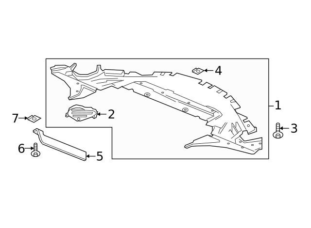84254377 - Underbody Front Air Deflector 2022-2024 Chevrolet Equinox ...