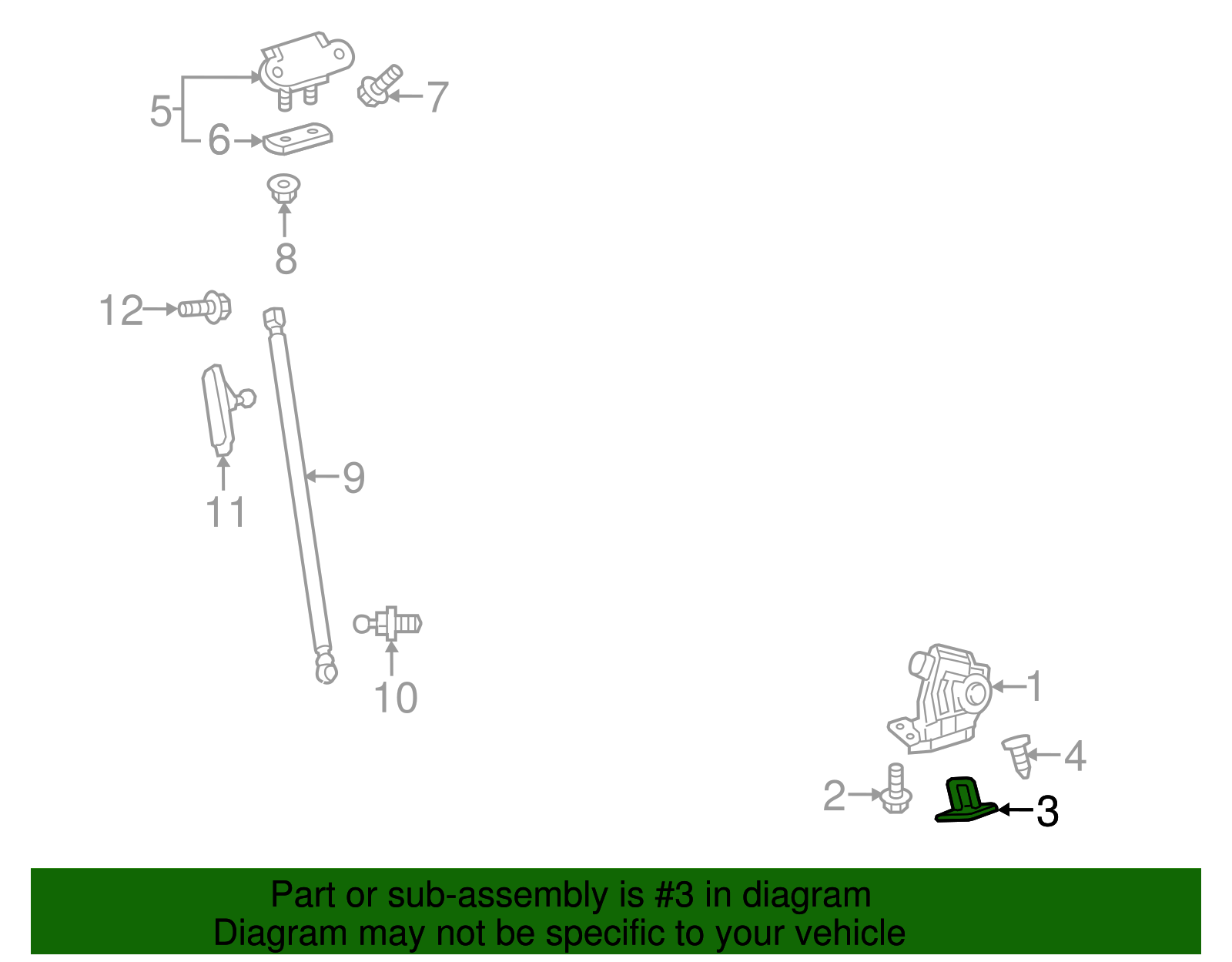 Genuine Toyota Striker part# 69430-28050 for 2012-2024 Toyota ...