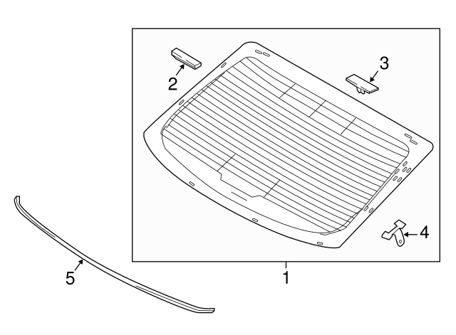 2017-2020 Hyundai Elantra Reveal Molding 87131-F2000 | QuirkParts