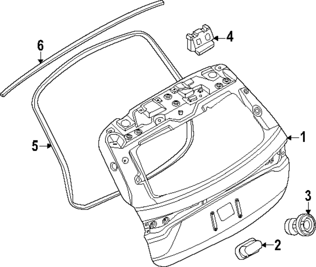 2024-2025 Lincoln Nautilus Door Assembly Luggage Compartment R2TZ ...