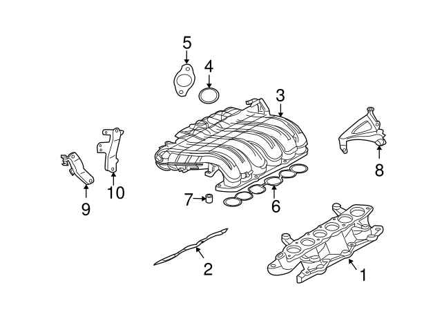 1995-2011 Mitsubishi Manifold Gasket MR561678 | Mitsubishi Parts ...