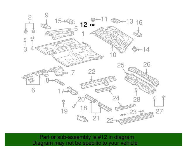 2000-2005 Toyota Center Floor Pan Plug 90333-30002 | Toyota Parts Center