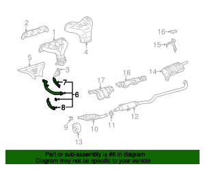 1998-2002 Toyota Corolla Front Pipe 17410-0D010 | Toyota Parts Center