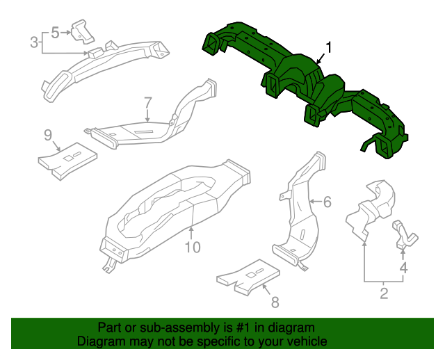 2017-2018 Kia Air Distributor 97470-B0000 | TascaParts.com