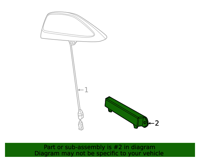 2019-2020 Ram Radio Antenna Module 68306857AA | TascaParts.com