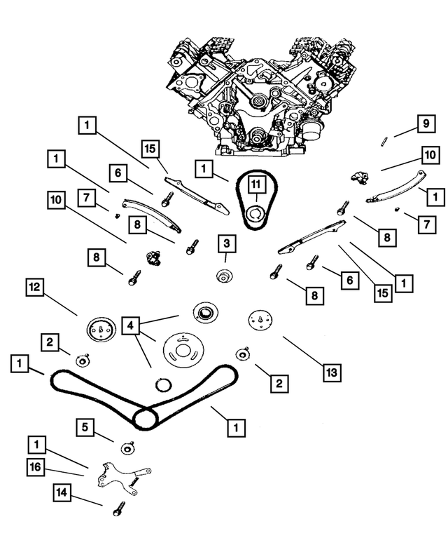 2001-2006 Mopar OEM NEW Mopar 1999-08 Jeep Grand Cherokee Engine Timing ...