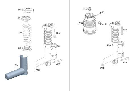Spring Strut and Spring Strut Mounting Rear for 2021 Mercedes-Benz AMG ...