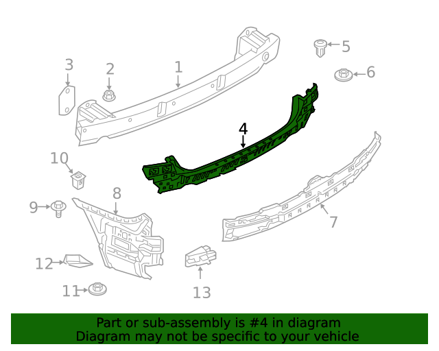 51127478347 - 2020-2022 BMW Rear Guide (51-12-7-478-347) | BMW of South ...