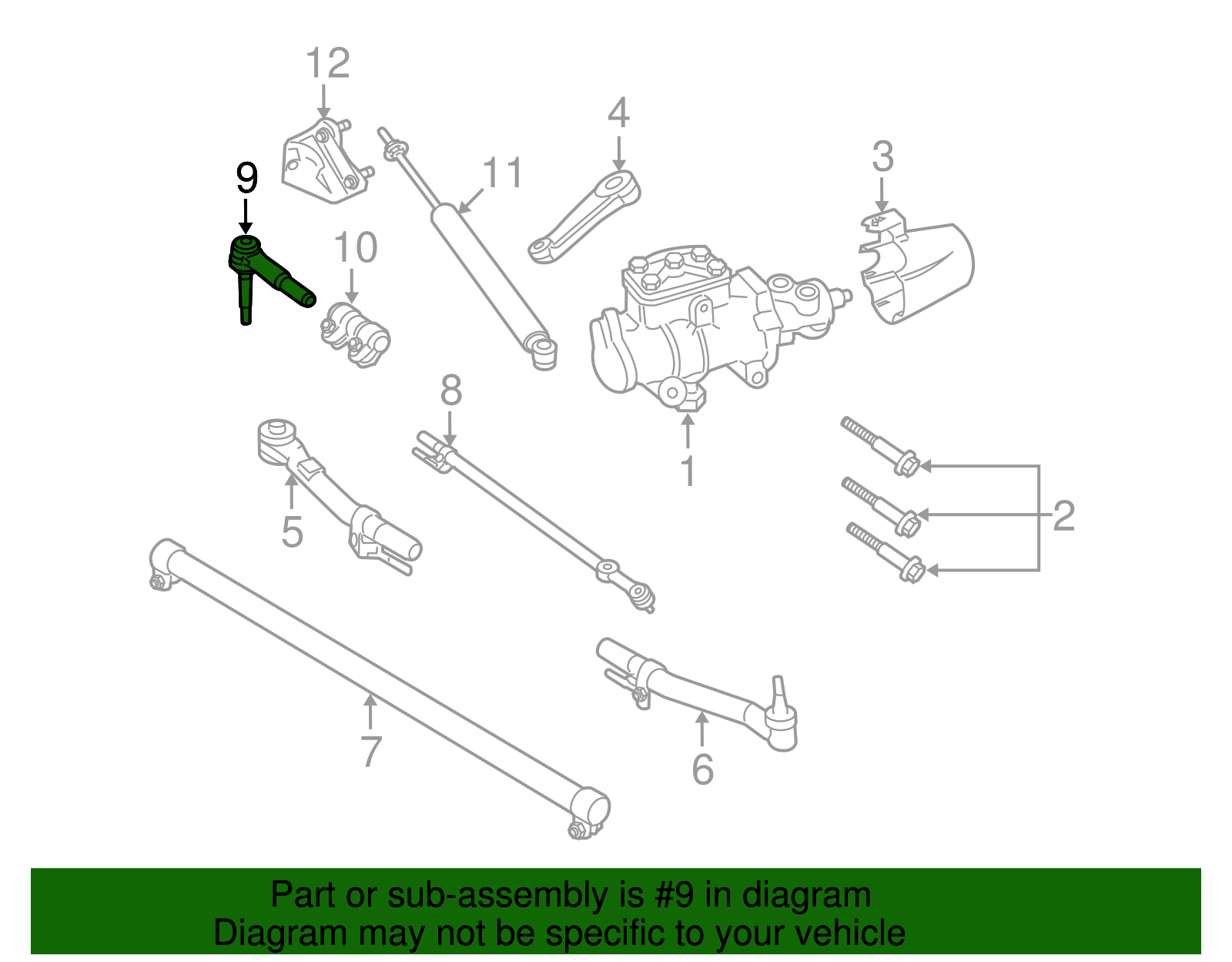 PC3Z-3A131-J - Drag Link End 2005-2022 Ford | Ford Parts Direct