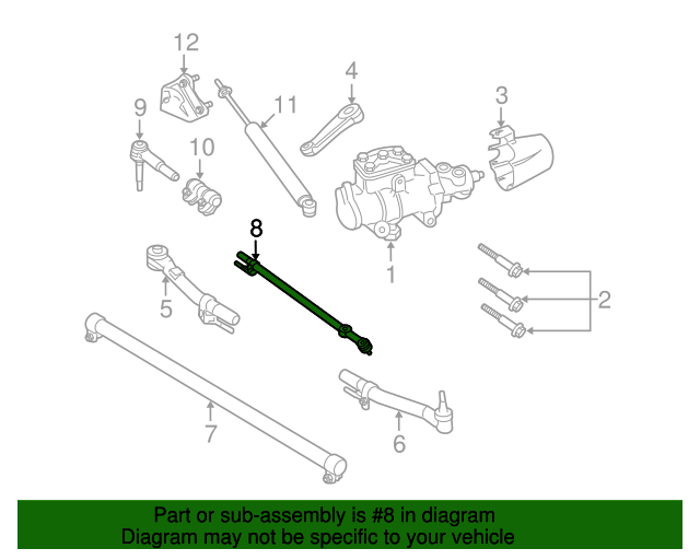 2005-2010 Ford Steering Drag Link LC3Z-3304-A | QuirkParts