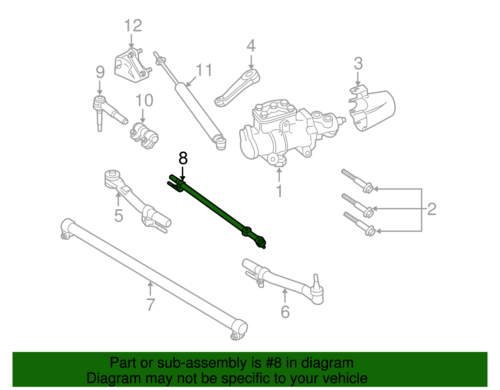 Genuine OEM Ford Part - Steering Drag Link LC3Z-3304-A | Genuine OEM ...