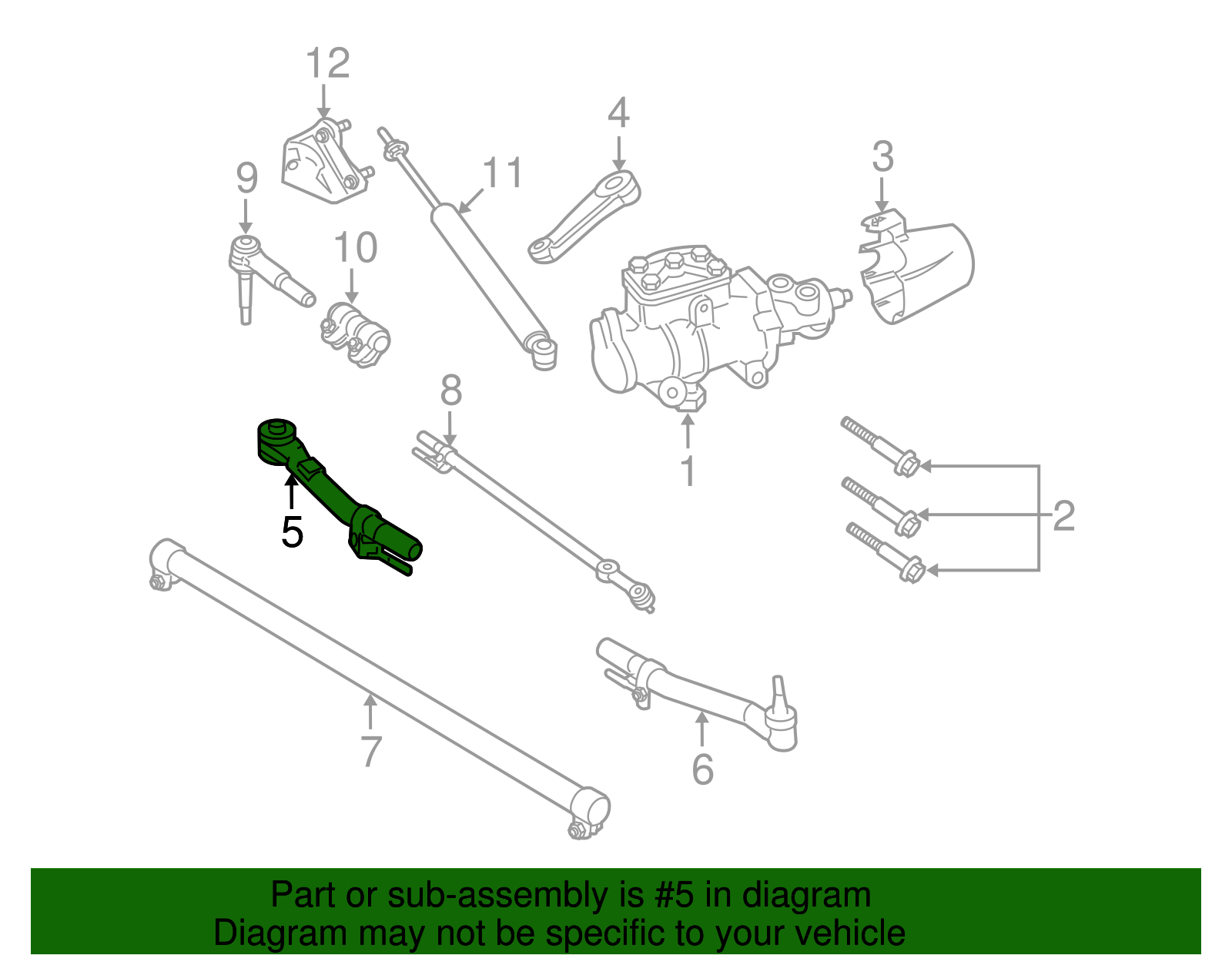 HC3Z-3A131-H - Outer Tie Rod 2005-2022 Ford | Ford Parts Direct