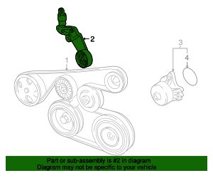 1998-2008 Toyota Accessory Drive Belt Tensioner Assembly 16620-0W093 ...