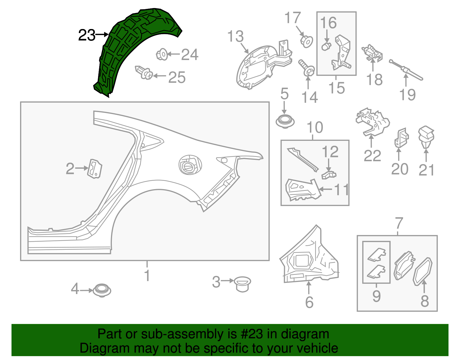 GHP9-56-1J1A - Wheelhouse Liner 2014-2017 Mazda 6 | Florida Mazda Parts