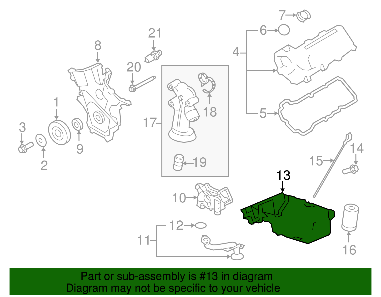Genuine OEM Ford Part - Oil Pan AT4Z-6675-D | Genuine OEM Ford Parts ...