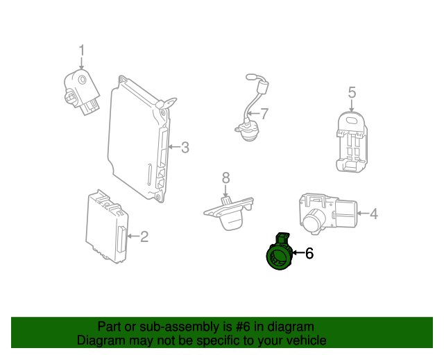 89348-33100-B8 - Park Sensor Retainer - 2013-2015 Lexus | MyLexusParts