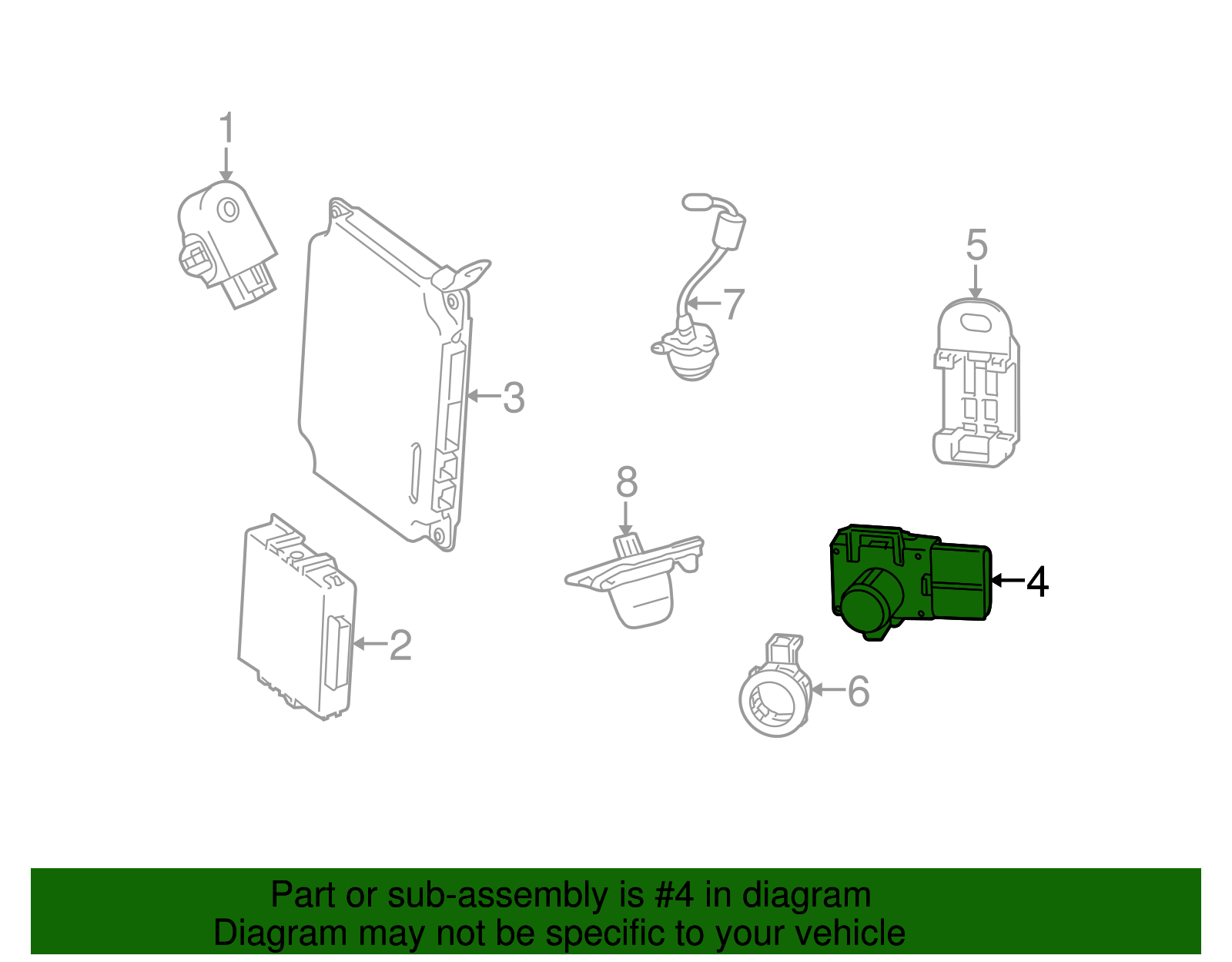 89341-33210-B6 - 2013-2015 Lexus RX450h - Park Sensor | Discount Parts ...