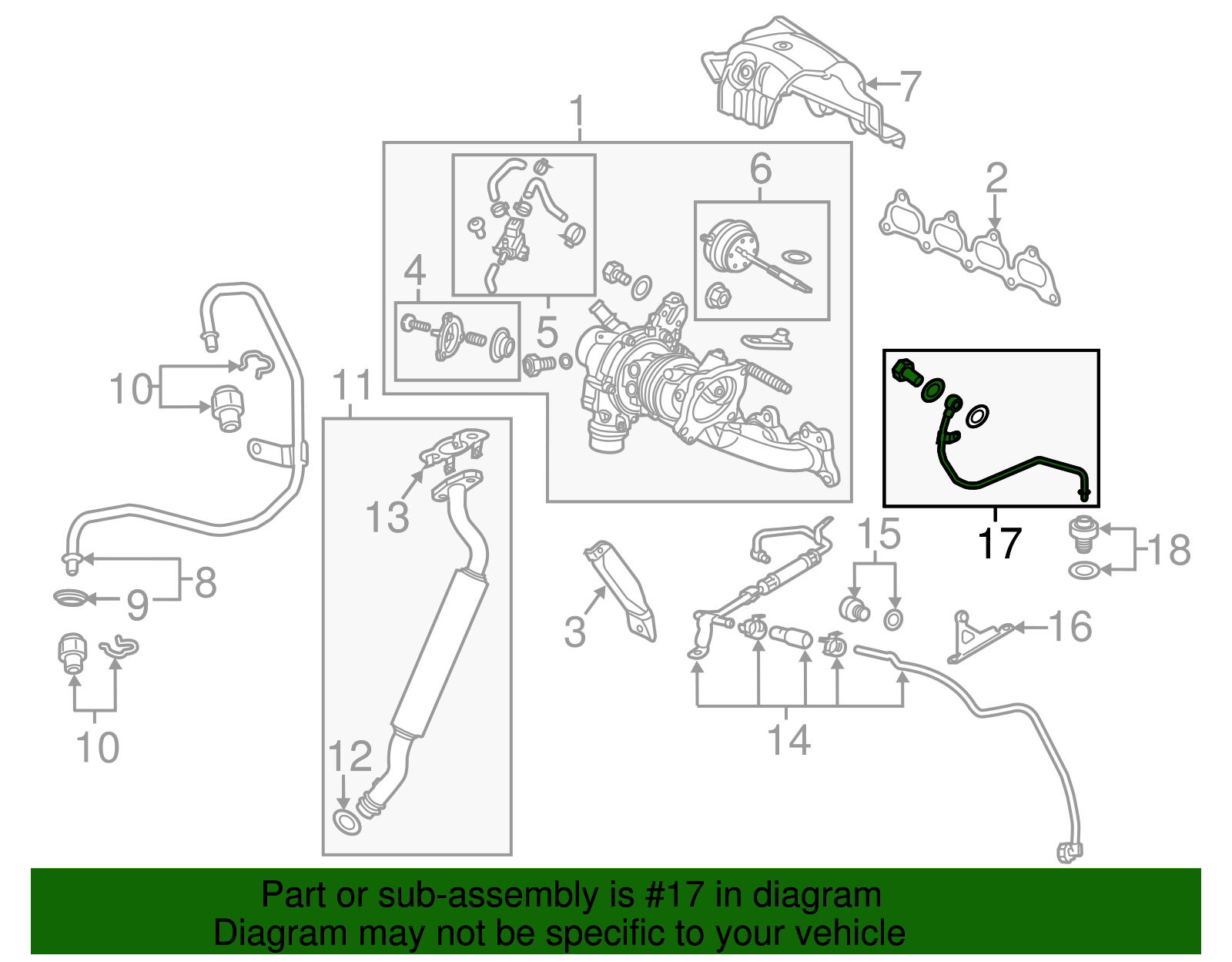 2016-2019 Buick Cascada Turbocharger Coolant Feed Pipe 55500592 | OEM ...