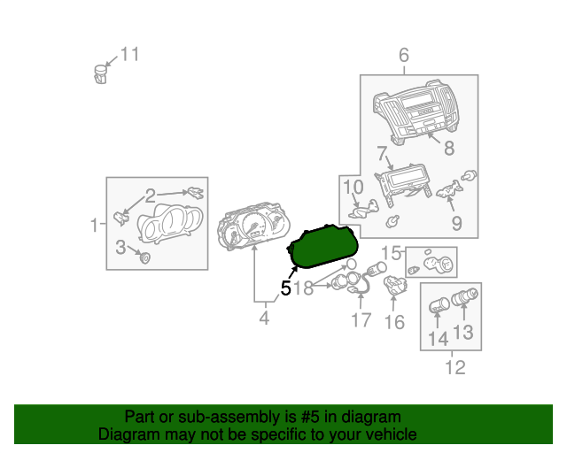 2004-2009 Lexus Cluster Lens 83852-0E010 | OEM Parts Online