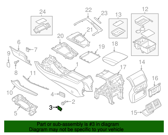 2018-2024 Audi Console Body Cap 80A-863-274-6PS | OEM Parts Online