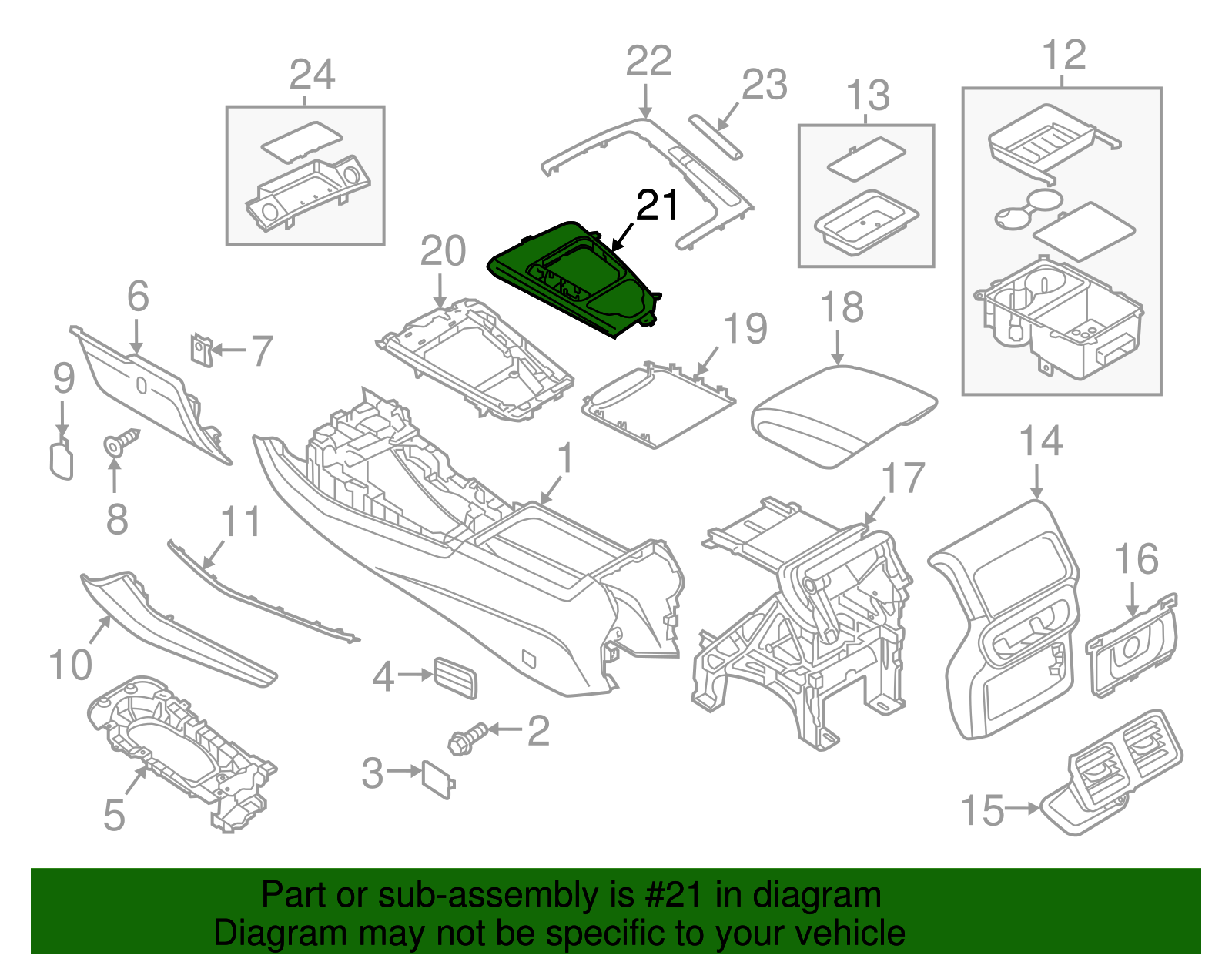 2021-2024 Audi Console Panel 80B-864-241-G-V58 | Retail Performance ...